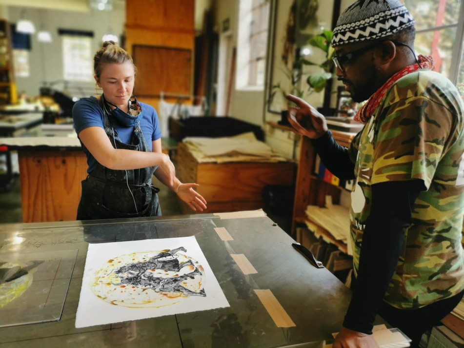 Ceramist Clive Sithole explores watercolour monotypes in recent ...