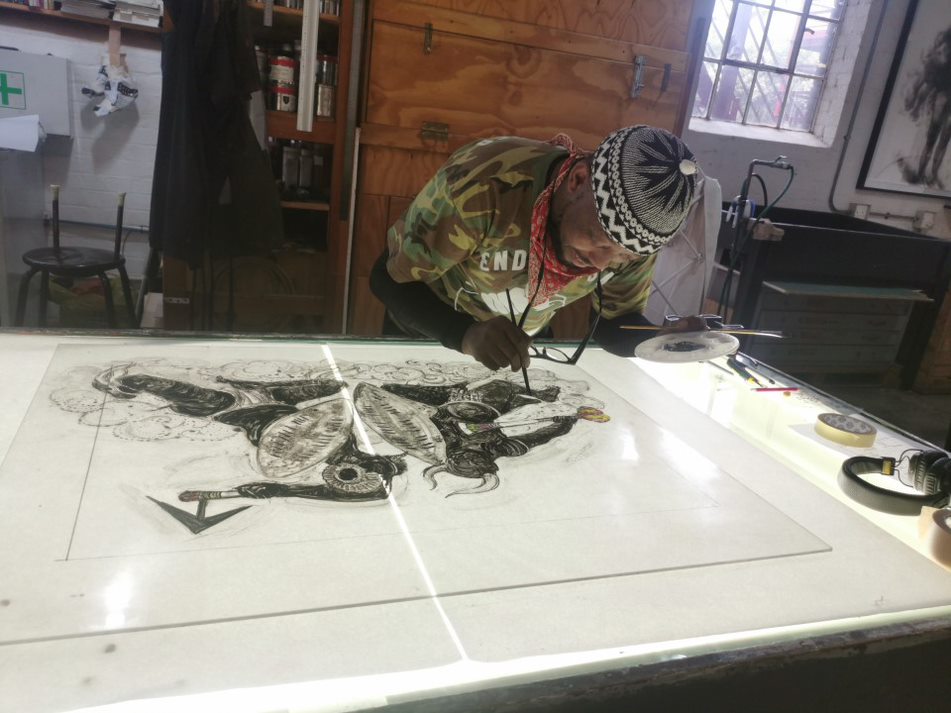 Ceramist Clive Sithole explores watercolour monotypes in recent ...